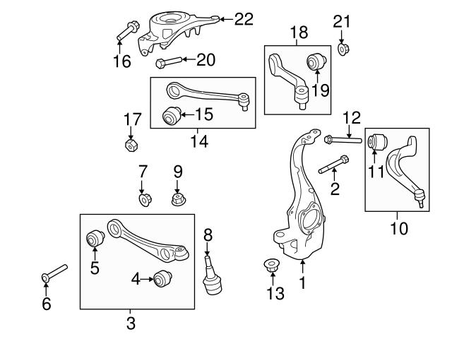 Genuine VW/Audi 8K0407253AA Steering Knuckle; Front Left - Audi ...