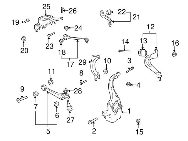 Genuine VW/Audi 8K0407253AB Steering Knuckle; Front Left - Audi ...