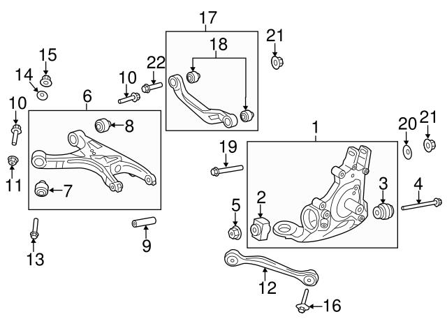 Genuine VW/Audi 8K0505323F Control Arm; Left, Left Rear, Left Upper ...