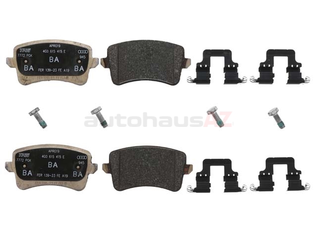Genuine VW/Audi 8K0698451F Brake Pad Set; Rear SKU: 1447186-VW ...