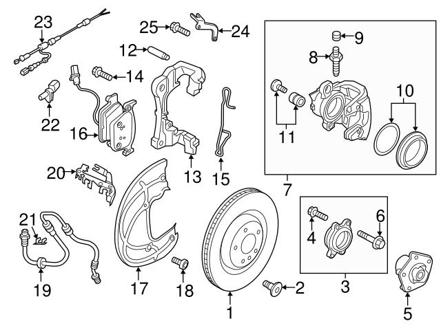 Genuine VW/Audi 8K0698471 Brake Caliper Repair Kit; Left, Right, Front ...