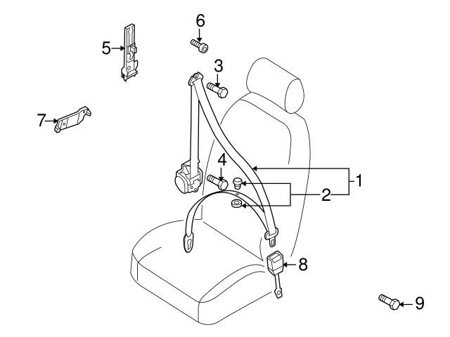 Genuine VW/Audi 8K0857781 Seat Belt Guide; Front Left - Audi | AU8K0857781