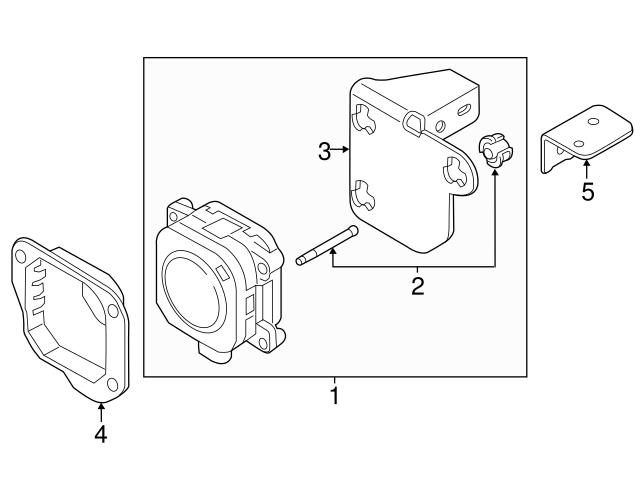 Genuine VW/Audi 8K0907574C Cruise Control Distance Sensor Bracket ...