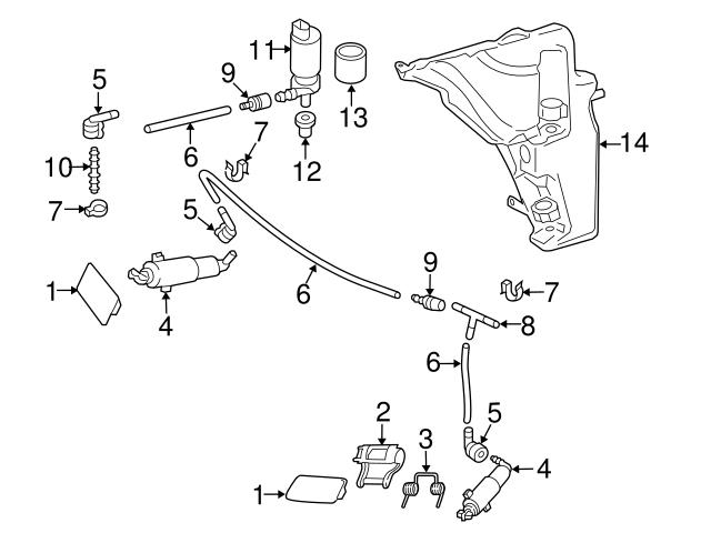 Genuine VW/Audi 8K0955665 Headlight Washer Hose Connector; Left, Right ...