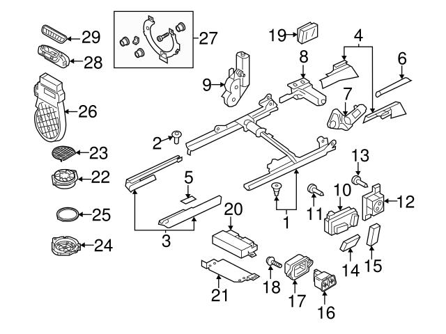 Genuine VW/Audi 8K0959748A Power Seat Switch; Right - Audi | AU8K0959748A