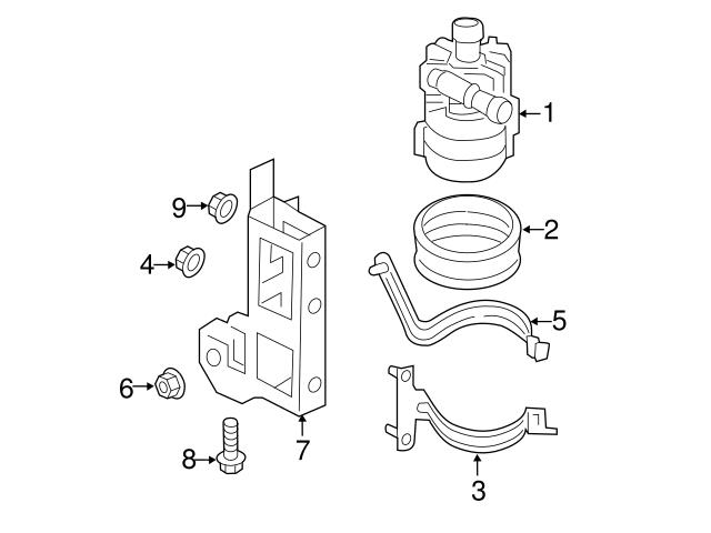 Genuine VW/Audi 8K0965569A Auxiliary Water Pump; Front, Inner - Audi ...