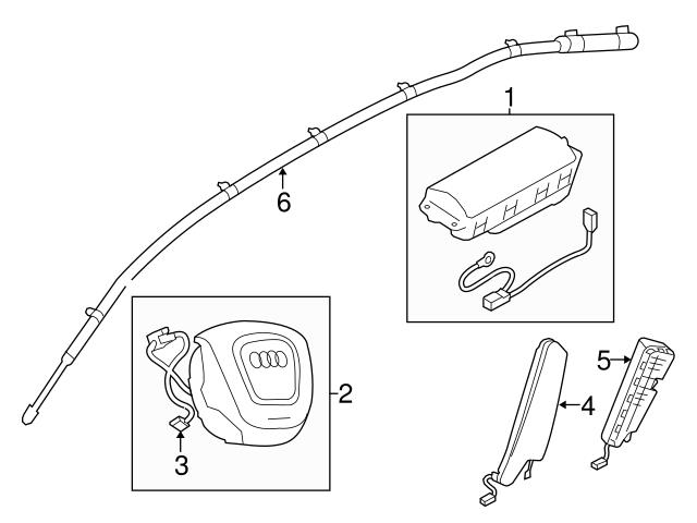 Genuine VW/Audi 8K0971589A Air Bag Wiring Harness - Audi | AU8K0971589A