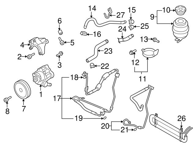 Genuine VW/Audi 8K1422893DN Power Steering Pressure Hose - Audi ...