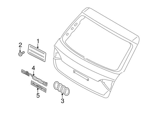 Genuine VW/Audi 8K9853735A2ZZ Hatch Emblem - Audi | AU8K9853735A2ZZ
