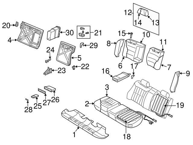 Genuine VW/Audi 107857113JC Glove Box Lock Kit; Rear - Audi, VW ...