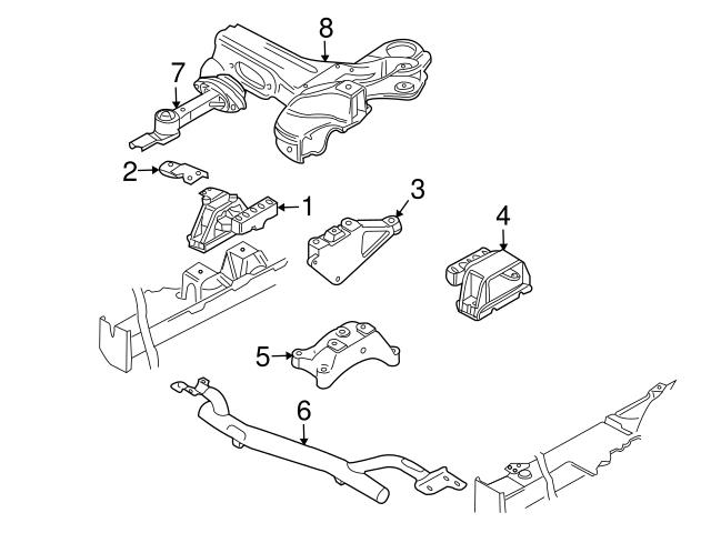 Genuine VW/Audi 8N0199555G Auto Trans Mount; Left - Audi | AU8N0199555G