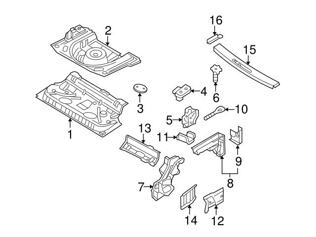 Genuine VW/Audi 8N0803113A Frame Side Member Reinforcement; Left - Audi ...