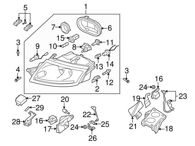 Genuine VW/Audi 8N0941285 Headlight Level Sensor Strut Support; Front ...