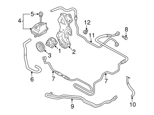 Genuine VW/Audi 8N1422891H Power Steering Return Hose - Audi | AU8N1422891H