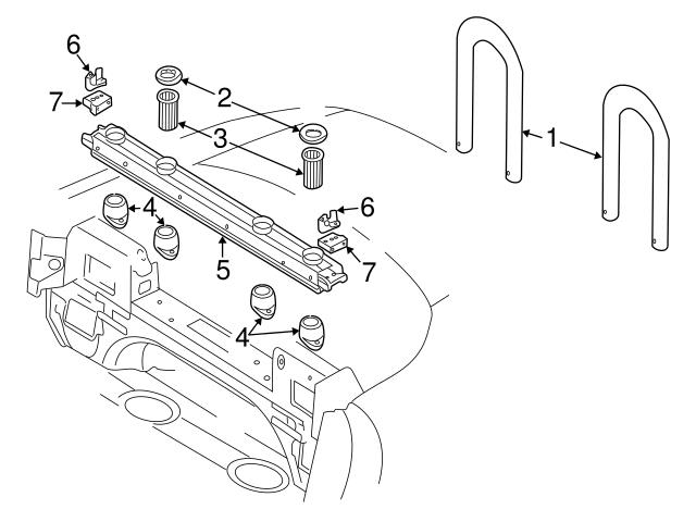 Genuine VW/Audi 8N7880117A Headrest Guide; Left, Right - Audi ...
