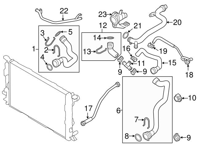 Genuine VW/Audi 8R0121081BP Coolant Pipe - Audi | 8R0121081AR AU8R0121081BP
