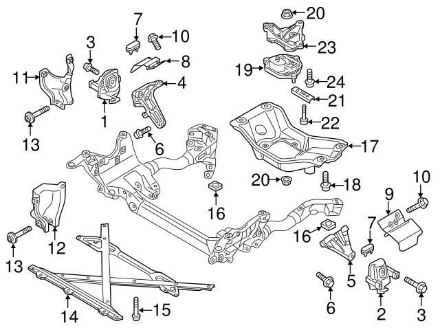 Genuine VW/Audi 8R0199381AA Engine Mount; Right - Audi | AU8R0199381AA