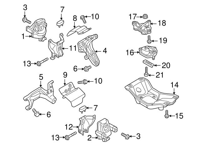 Genuine VW/Audi 8R0199381AE Engine Mount; Right - Audi | AU8R0199381AE