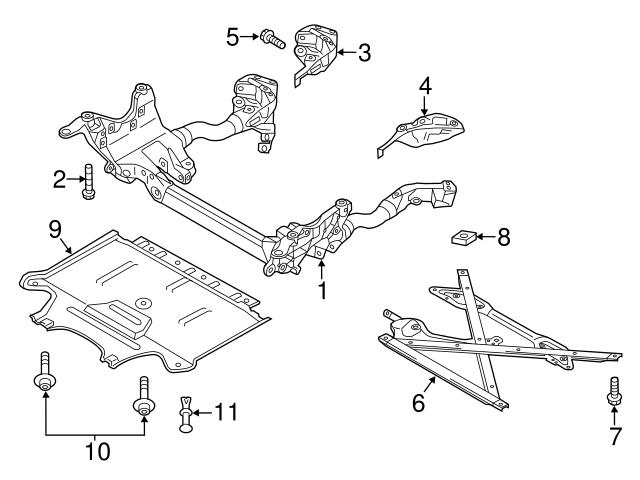Genuine VW/Audi 8R0399299 Engine Mount Heat Shield; Left - Audi ...