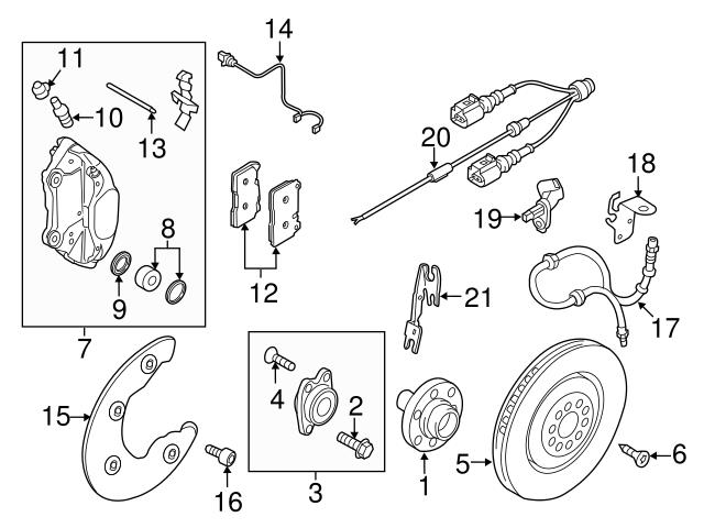 Genuine VW/Audi 8R0698151T Brake Pad Set - Audi | 8R0698151H AU8R0698151T