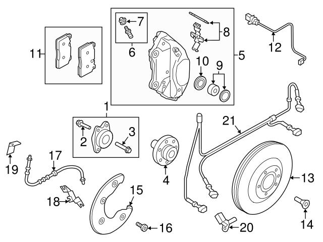 Genuine VW/Audi 8R0698471A Brake Caliper Repair Kit; Left, Right - Audi ...