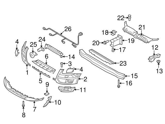 Genuine VW/Audi 8R0807277 Valance Bracket; Left - Audi | AU8R0807277