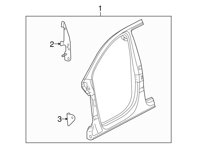 Genuine VW/Audi 8R0821471 Fender Bracket; Left, Right - Audi | AU8R0821471