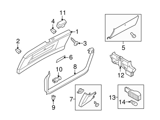 Genuine VW/Audi 8R08676584PK Liftgate Trim Cover; Right - Audi ...
