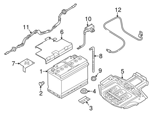 Genuine VW/Audi 8R0915181 Battery Cable - Audi | 8R0915181B AU8R0915181