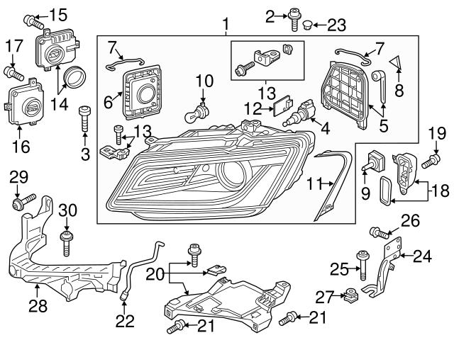 Genuine VW/Audi 8R0941475 Daytime Running Light; Left - Audi | AU8R0941475