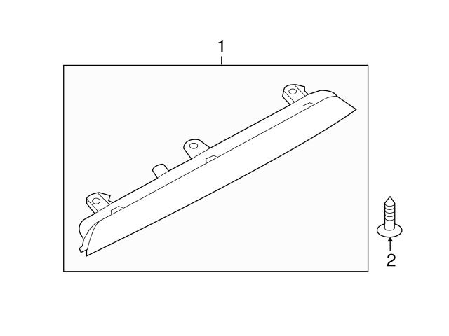 Genuine VW/Audi 8R0945097A Center High Mount Stop Light - Audi ...