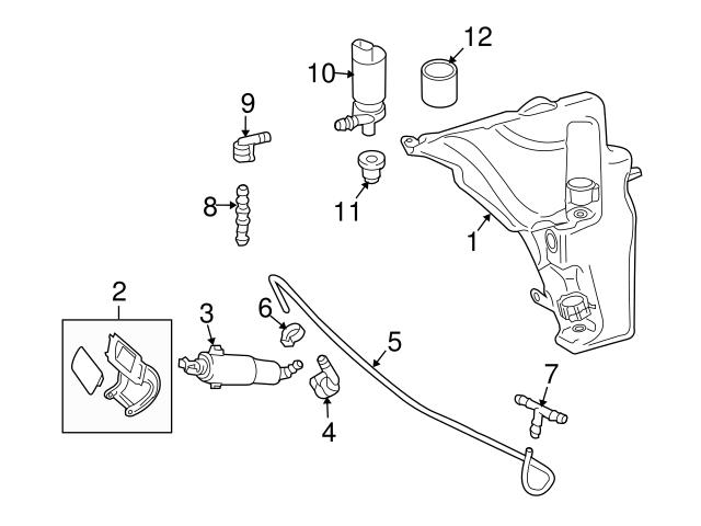 Genuine VW/Audi 8R0955102 Headlight Washer Nozzle; Right - Audi ...