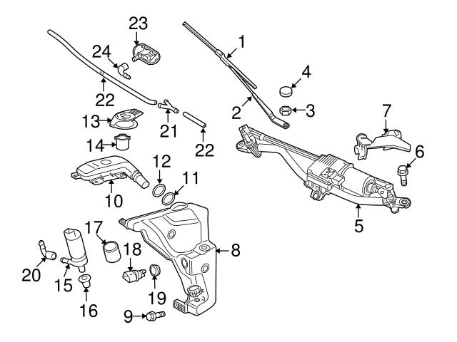Genuine VW/Audi 8R0955987B Windshield Washer Nozzle; Left - Audi ...
