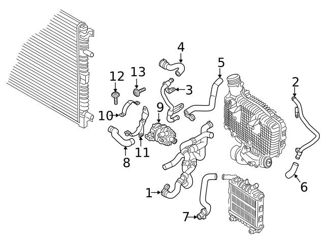 Genuine VW/Audi 8R0965567 Auxiliary Water Pump; Left Lower, Left, Lower ...