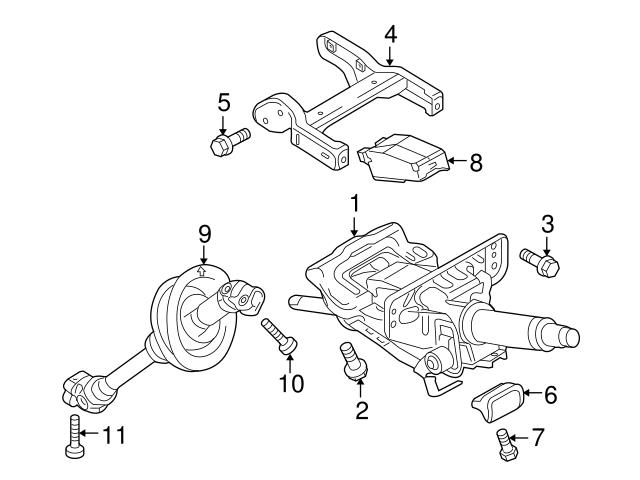 Genuine VW/Audi 8R1419753H Steering Shaft; Lower - Audi | 8R1419753B ...