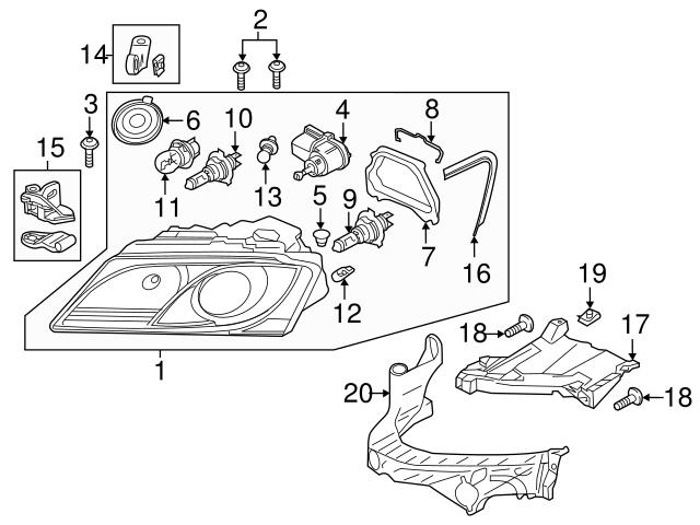Genuine VW/Audi 8R1998122 Headlight Restoration Kit; Right Upper - Audi ...