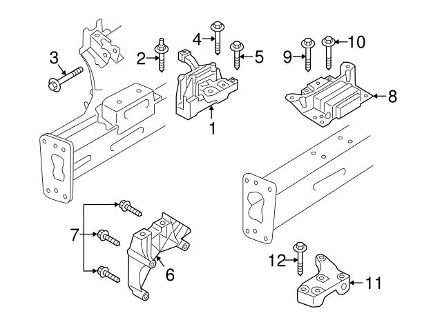 Genuine VW/Audi 8S0199555 Auto Trans Mount - Audi | AU8S0199555