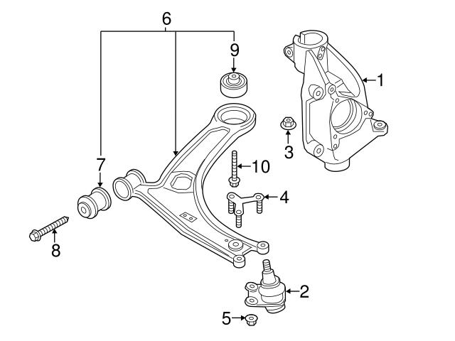 Genuine VW/Audi 8S0407151B Control Arm; Front - Audi | AU8S0407151B