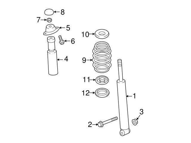 Genuine VW/Audi 8S0513029D Shock Absorber; Rear - Audi | AU8S0513029D
