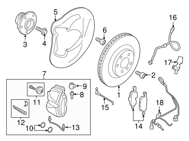 Genuine VW/Audi 8S0698151A Brake Pad Set; Front - Audi | 8S0698151 ...