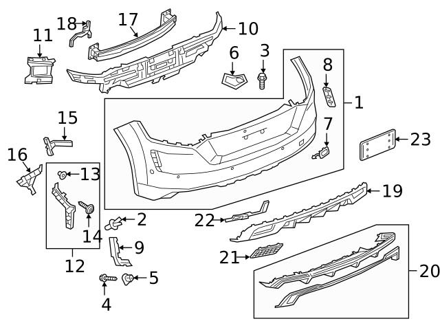 Genuine VW/Audi 8S0807084A Bumper Cover Bracket; Right - Audi ...