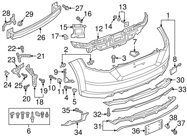 Genuine VW/Audi 8S0807364A Bumper Cover Heate Shield; Right - Audi ...