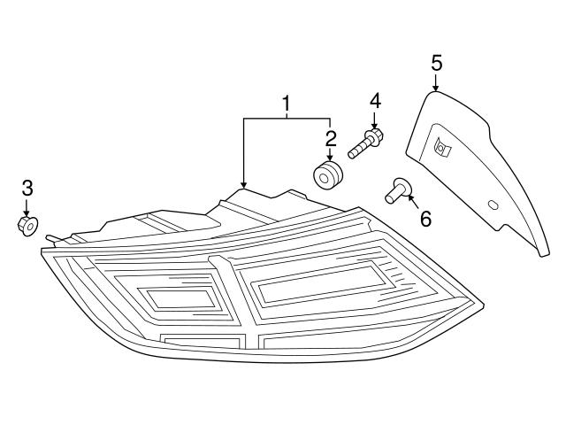 Genuine VW/Audi 8S0945096G Tail Light Assembly; Right - Audi ...