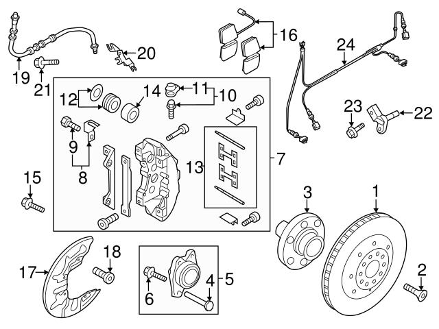 Genuine VW/Audi 8T0698151D Brake Pad Set - Audi | 8T0698151B AU8T0698151D