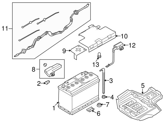 Genuine VW/Audi 8T0915181 Battery Cable - Audi | 8S0915181B 8X0915181 ...