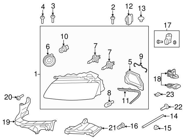 Genuine VW/Audi 8T0941454A Headlight Bracket; Right - Audi | 8T0941454 ...