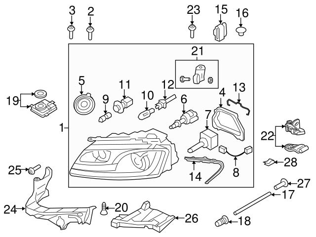 Genuine VW/Audi 8T0998122A Headlight Restoration Kit; Right Inner ...