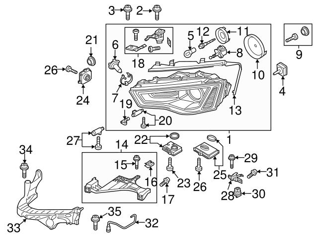 Genuine VW/Audi 8T0998122B Headlight Restoration Kit; Right - Audi ...