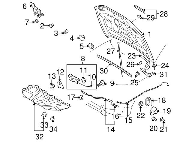 Genuine VW/Audi 8T1823533BDK1 Hood Release Handle - Audi | 8T1823533DK1 ...