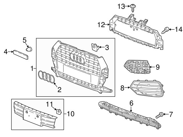 Genuine VW/Audi 8U0853692C Grille Bracket - Audi | AU8U0853692C